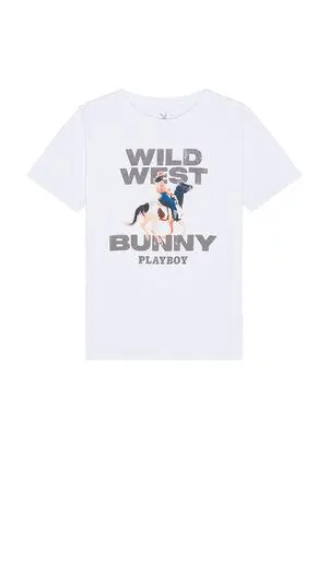 PLAYBOY Wild West Bunny Tee - White