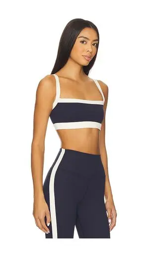 Splits59 Monah Rigor Sports Bra In Indigo & Crme In Navy - Indigo & Creme