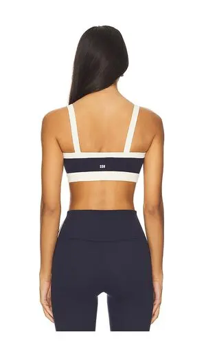 Splits59 Monah Rigor Sports Bra In Indigo & Crme In Navy - Indigo & Creme