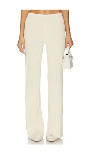 SNDYS Baha Ribbed Wide Leg - Cream