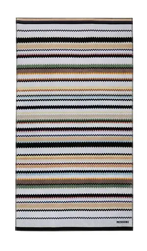 Missoni Curt Beach Towel In Cream,green - N,a