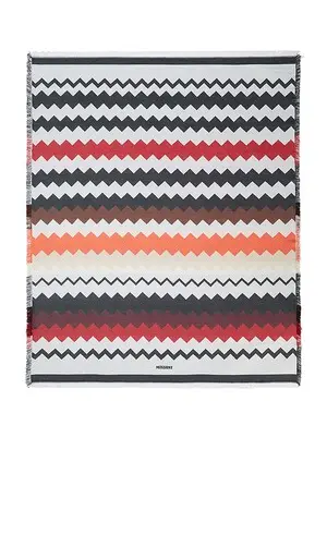 Missoni Best Fouta Beach Towel In White,red - N,a