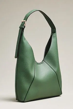 MALI + LILI Vegan-leather Triangle Shoulder Bag - Sage