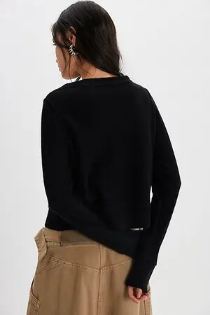 Free People Cashmere Blend Cardigan - Velvet Black