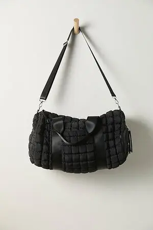 Free People Quilted Duffle Bag - Black