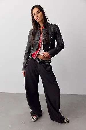 Women's Washed Black Pants