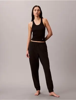 Calvin Klein Cotton Terry Blend Sleep Jogger - Black