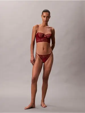 Calvin Klein Floral Lace Bikini - Fall Berry
