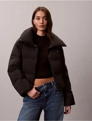 Calvin Klein Crinkle Nylon Puffer Jacket - Black