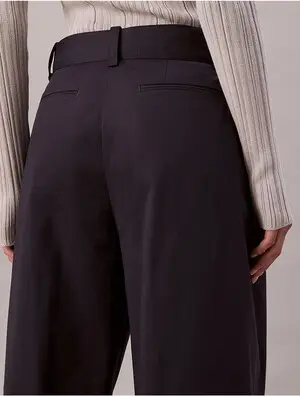 Calvin Klein Belted Tailored Pants - Inkwell