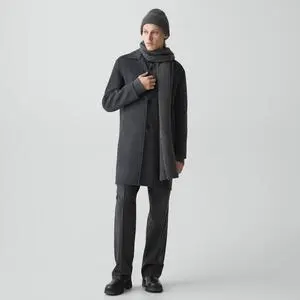 Theory Scarf In Astor Wool - Charcoal