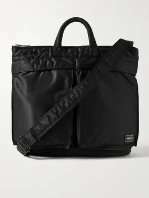 PORTER-YOSHIDA & CO Tanker Helmet Nylon-twill Tote Bag - Black
