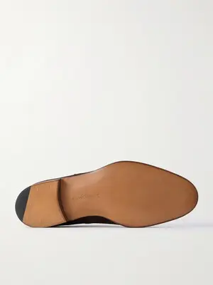 EDWARD GREEN Chelsea Cap-toe Suede Oxford Shoes - Brown