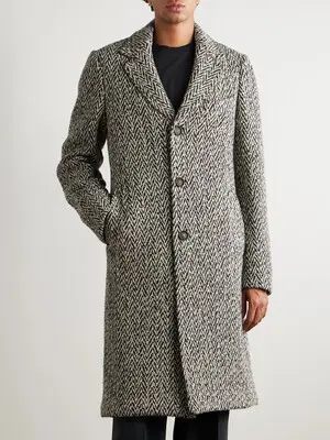 Massimo Alba Mercury Herringbone Wool-blend Coat