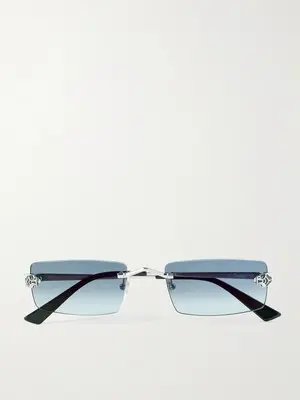 Cartier Panthère De Square-frame Sunglasses - Silver