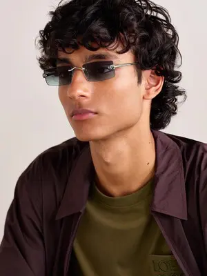 Cartier Panthère De Square-frame Sunglasses - Silver