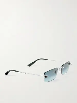 Cartier Panthère De Square-frame Sunglasses - Silver
