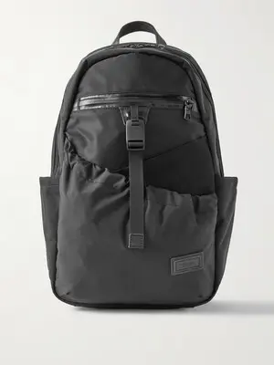 MASTER-PIECE CO Scramble Leather-trimmed Backpack - Black