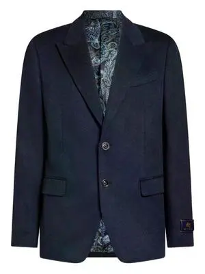 Etro Paisley-lined Cashmere Blazer - Blue