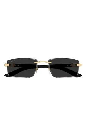 CARTIER Rectangle-frame Sunglasses - Black