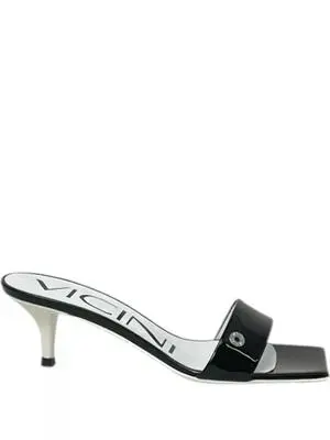 Vicini Square-toe Heeled Sandals - Black