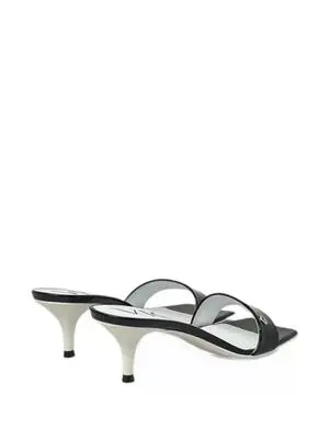 Vicini Square-toe Heeled Sandals - Black