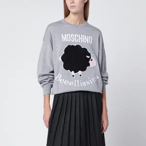 Moschino Intarsia Logo Wool Sweater