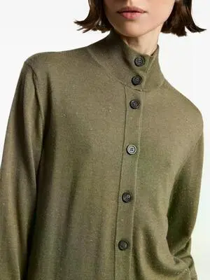 Peserico High-neck Long-sleeve Cardigan