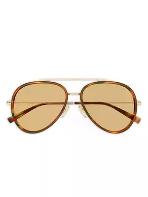 Gucci Gg1981s Pilot-frame Sunglasses - Gold