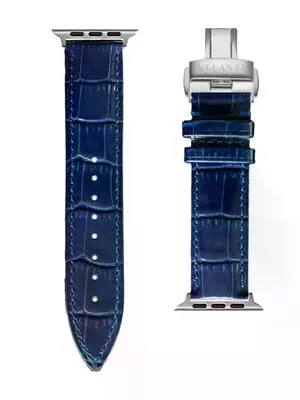 VELANTE Leather Apple Watch Strap - Blue