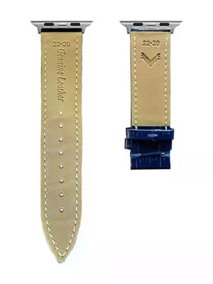 VELANTE Leather Apple Watch Strap - Blue