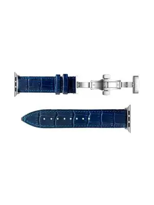 VELANTE Leather Apple Watch Strap - Blue