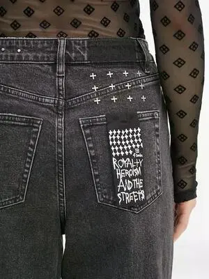 Ksubi Strider Stretch Lovestruck Jeans With Cross Detail - Black
