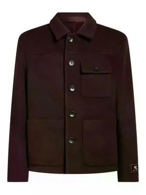 Etro Logo Cashmere Shirt Jacket