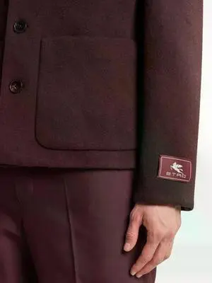 Etro Logo Cashmere Shirt Jacket