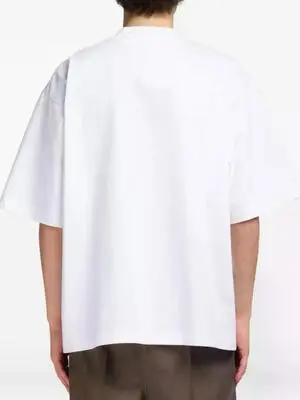 Marni Cotton T-shirt With Contrast Pocket - White