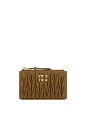 Miu Miu Logo-lettering Wallet - Brown