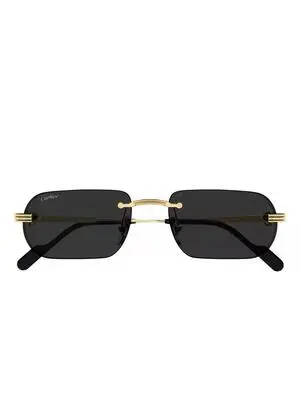 CARTIER Round-frame Rimless Sunglasses