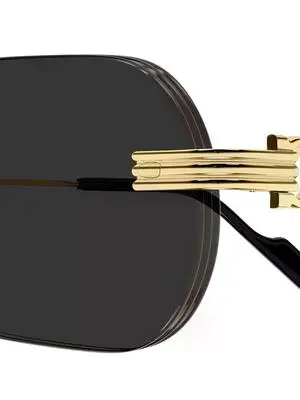 CARTIER Round-frame Rimless Sunglasses
