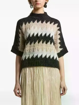 Peserico Geometric-pattern Sweater