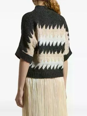 Peserico Geometric-pattern Sweater