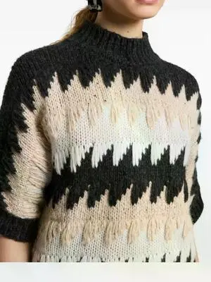 Peserico Geometric-pattern Sweater