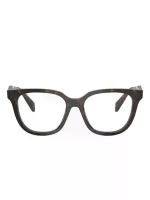 Prada Round Frame Eyeglasses - Brown
