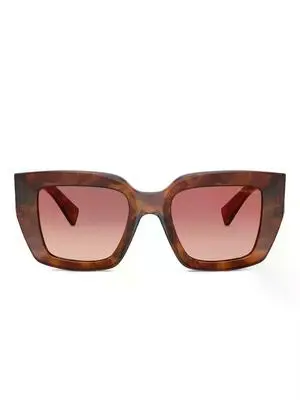 Miu Miu Geometric Frame Sunglasses - Brown