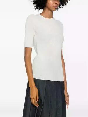 Fabiana Filippi Wool-blend Ribbed Knit Top