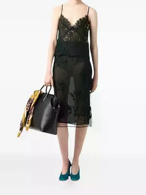 Blumarine Flower-embroidered Midi Skirt