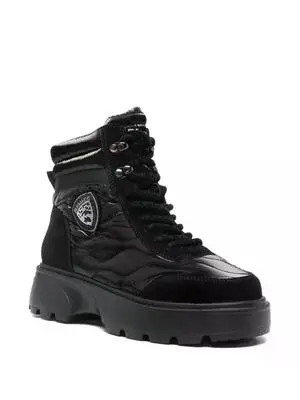 BLAUER. Quilted Lace-up Boots