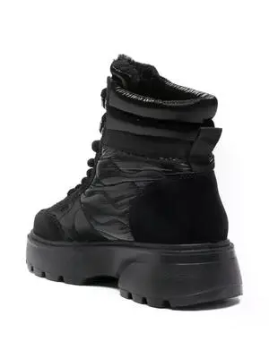 BLAUER. Quilted Lace-up Boots
