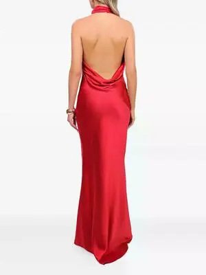 ROSERRY Halterneck Maxi Dress - Red