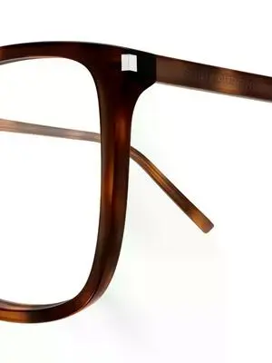 Saint Laurent Geometric Eyeglasses - Brown